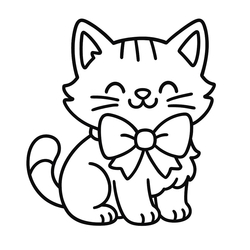 Cute Unicorn with Stars - Bold and Easy Coloring Pages