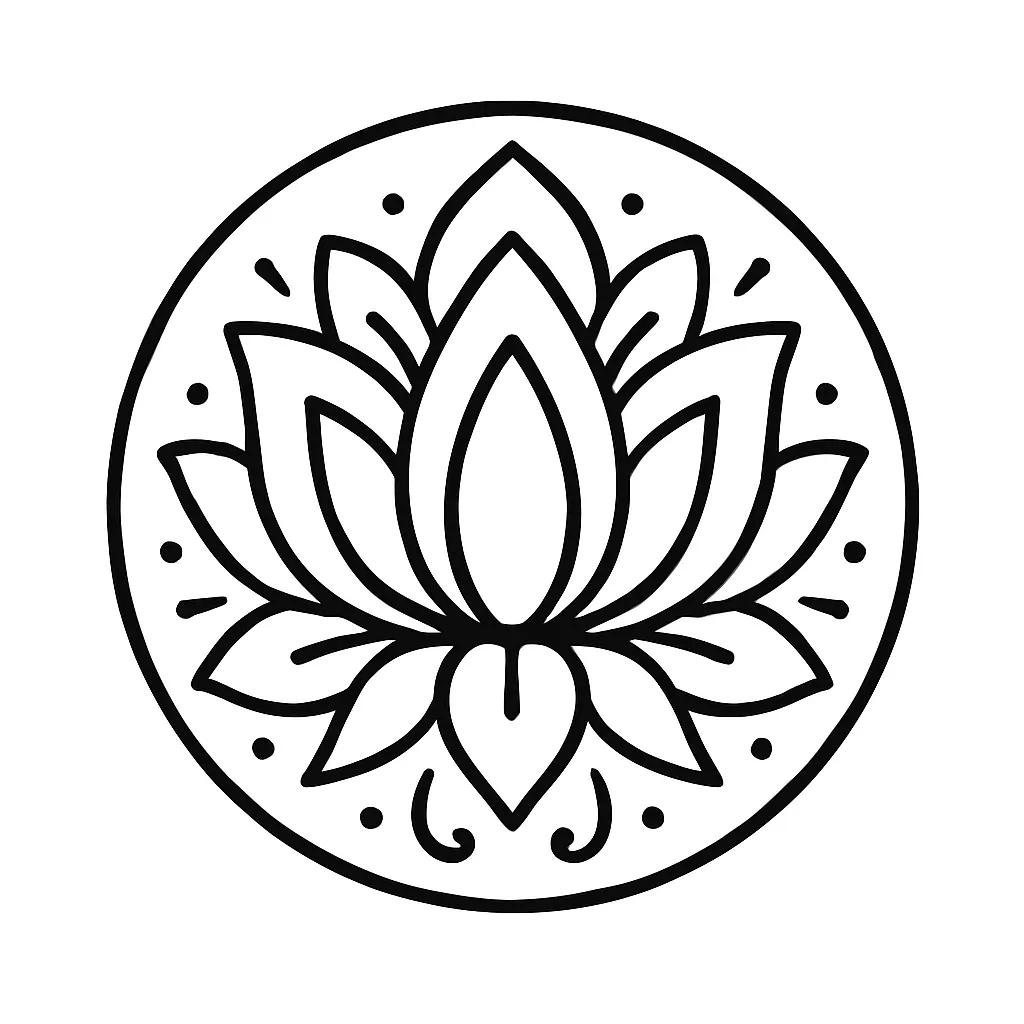 Simple Lotus Flower Mandala - Bold and Easy Coloring Pages